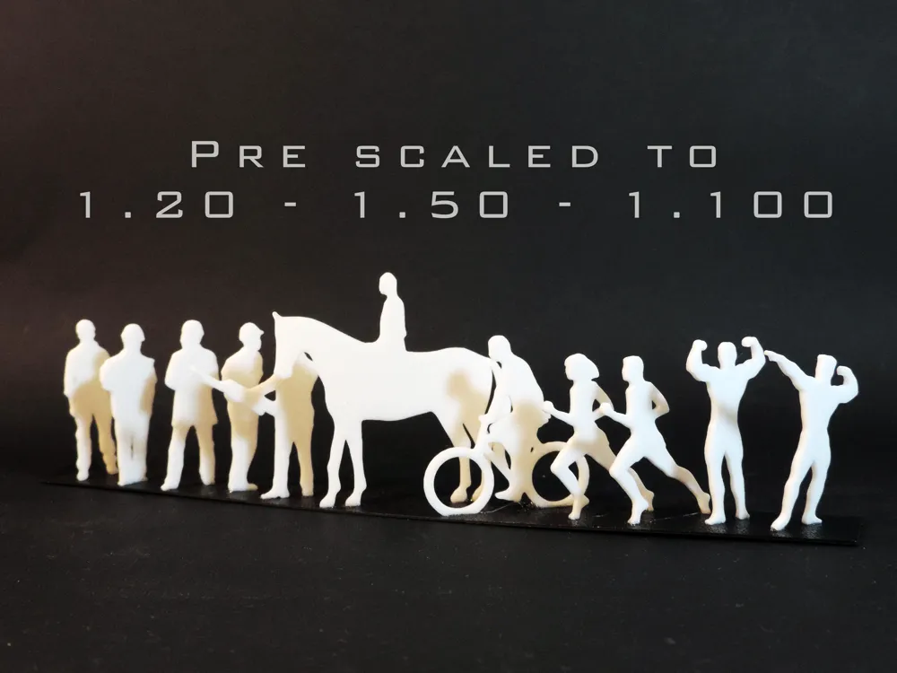 Special flat figures of people to scale by The_Gigio MakerWorld ...