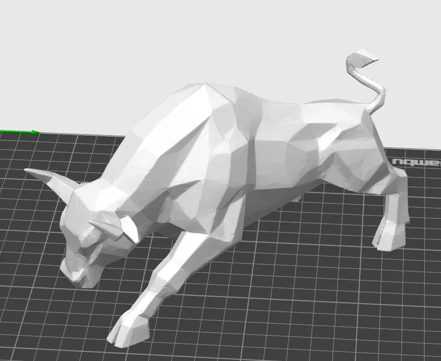 The Bull — Modern Low Poly Symbol of Growth - Free 3D Print Model ...