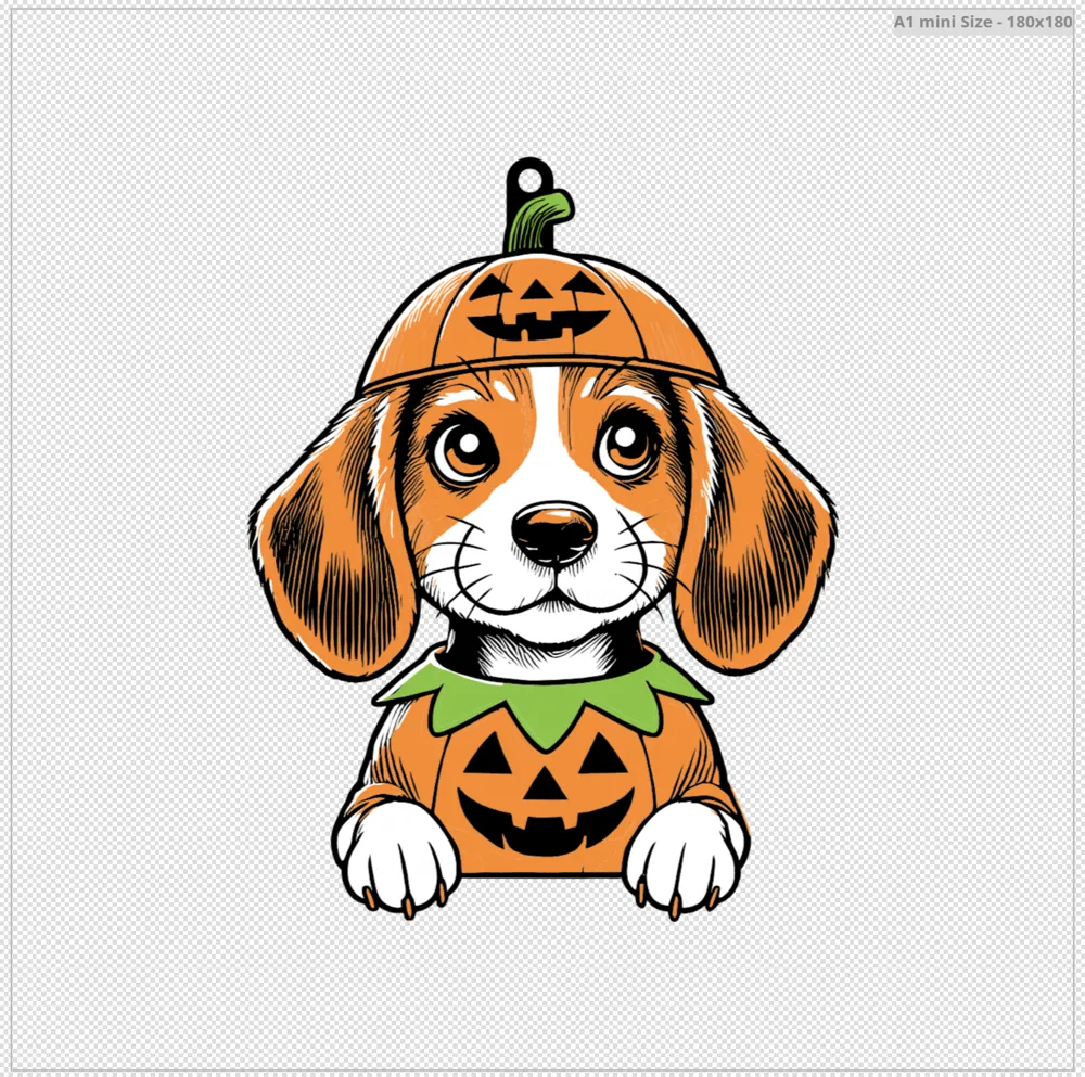 Halloween Pumpkin Beagle decoration by Nuim - MakerWorld