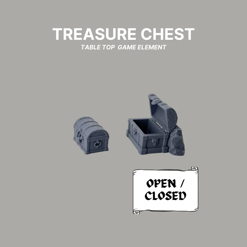 Treasure Chest Tabletop - open and closed DnD - Free 3D Print Model ...