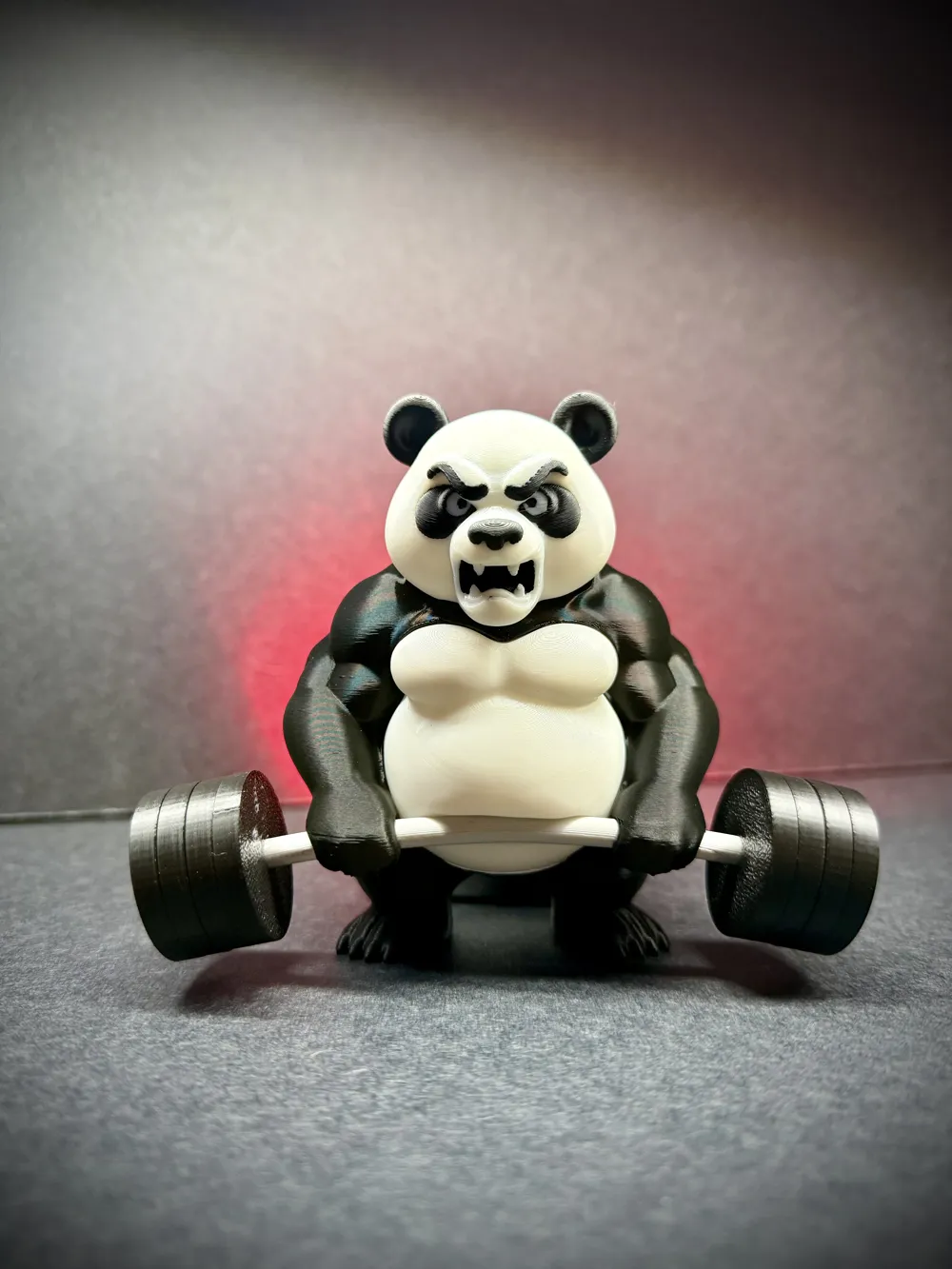 "Kinda Fit, Sorta Fat" Weight Lifting Panda! - Free 3D Print Model ...