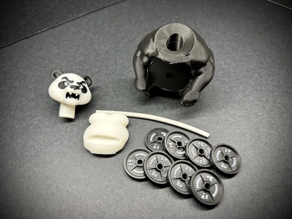 "Kinda Fit, Sorta Fat" Weight Lifting Panda! - Free 3D Print Model ...