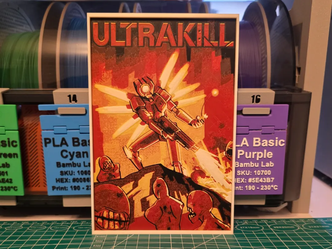 ULTRAKILL Game Poster - Hueforge Art - Free 3D Print Model - MakerWorld