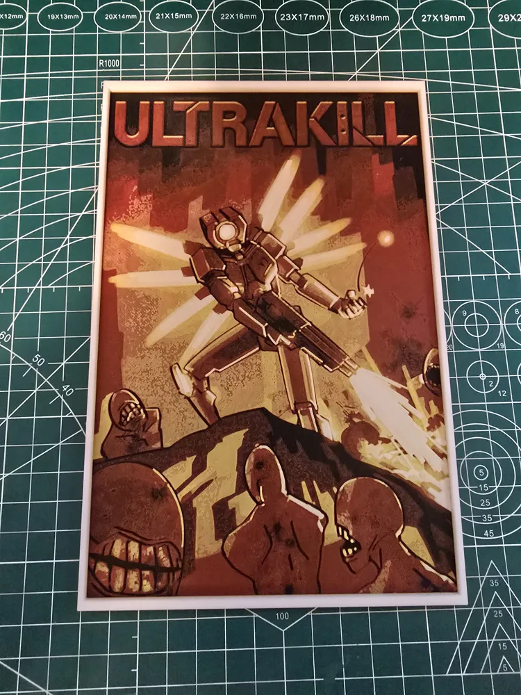 ULTRAKILL Game Poster - Hueforge Art - Free 3D Print Model - MakerWorld