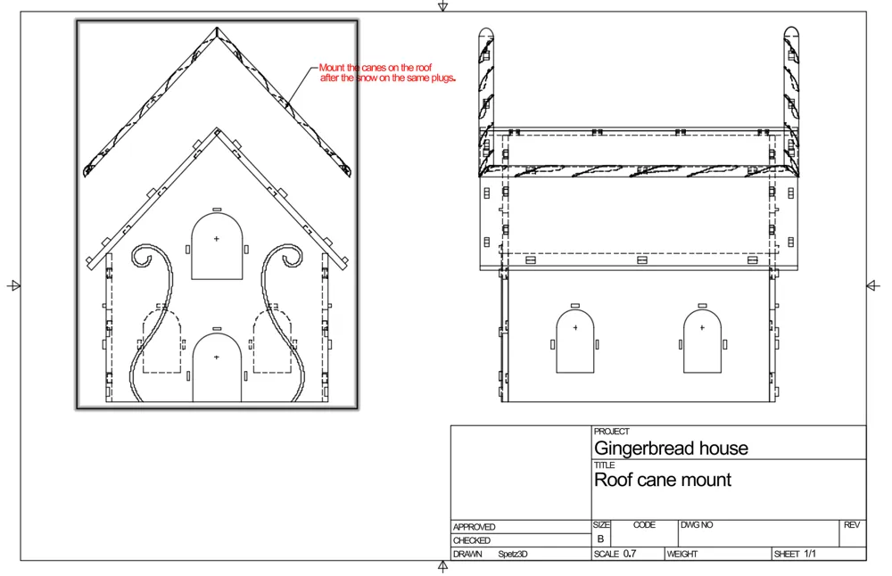 Gingerbread Cane House - Christmas Decoration - Free 3D Print Model ...