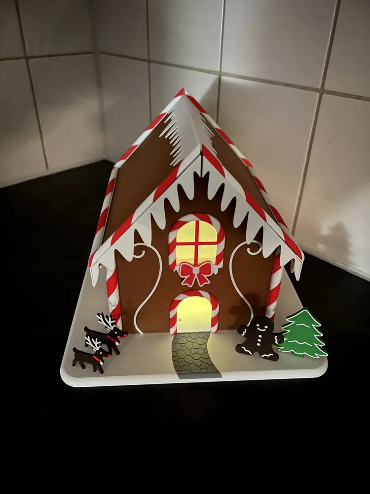 Gingerbread Cane House - Christmas Decoration - Free 3D Print Model ...