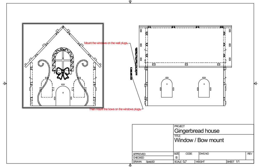 Gingerbread Cane House - Christmas Decoration - Free 3D Print Model ...