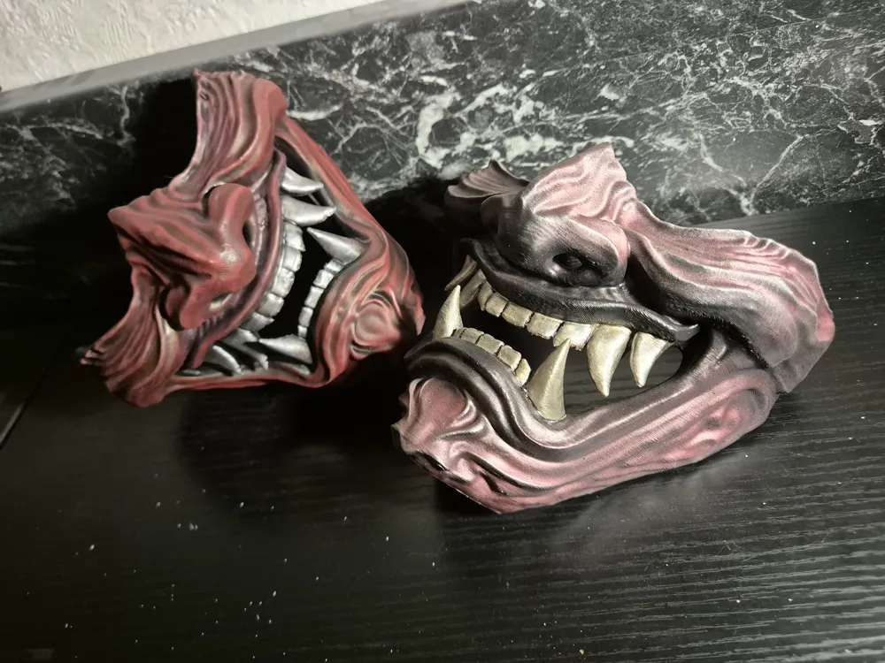 武士鬼面具 #04 来自 ONI.FORGE MakerWorld：免费下载 3D 模型