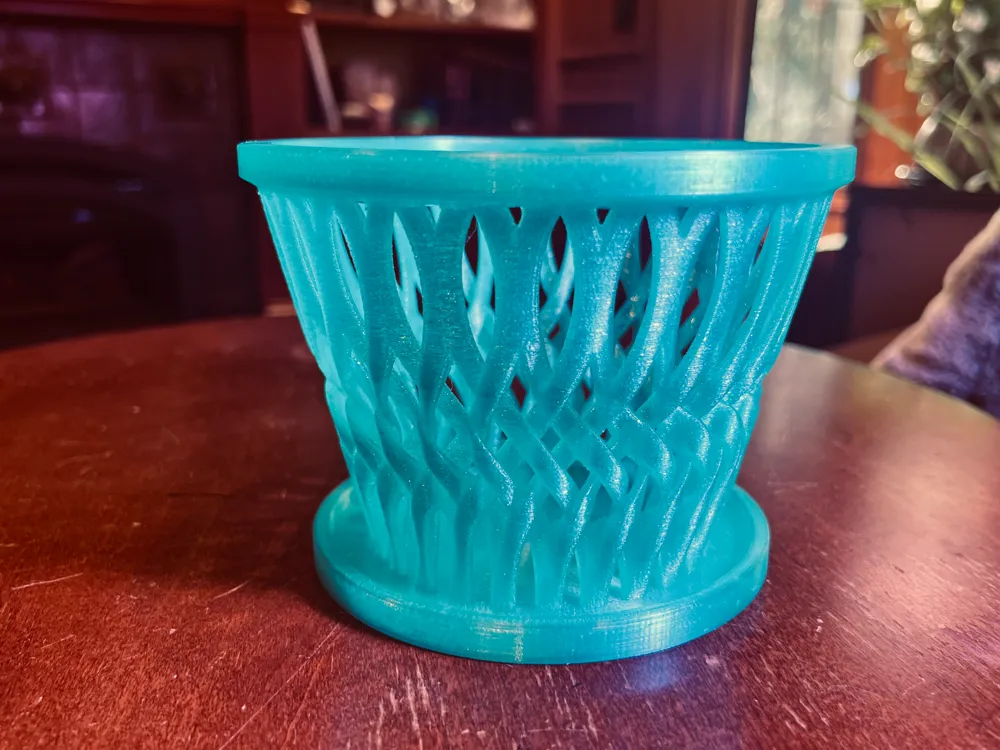 Woven Orchid Pot by πxel8ed - MakerWorld