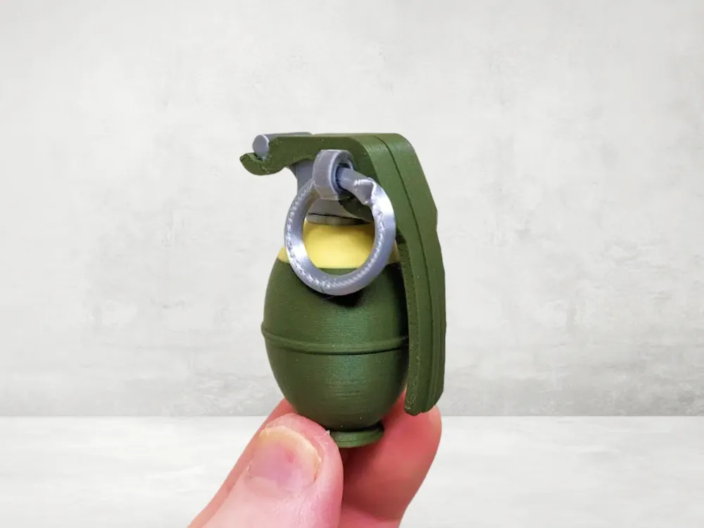 Tiny Fidget M26 Lemon Grenade with Flying Handle - Free 3D Print Model ...