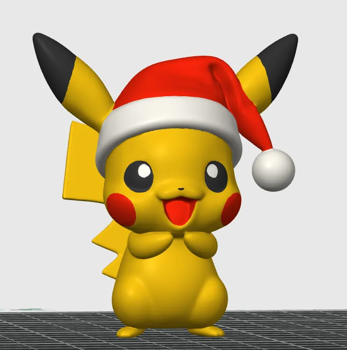 Santa Pikachu - Free 3D Print Model - MakerWorld