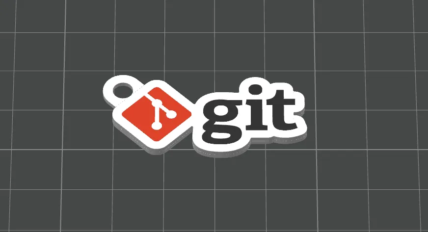 Git Logo Mini Keychain - Free 3D Print Model - MakerWorld