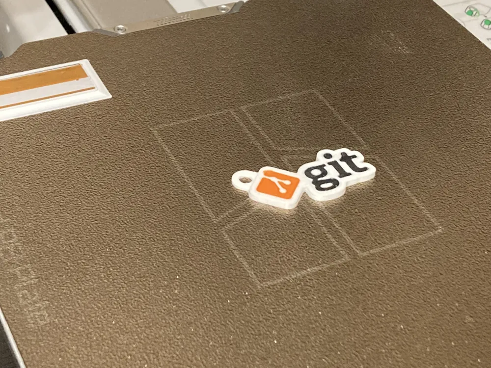 Git Logo Mini Keychain - Free 3D Print Model - MakerWorld