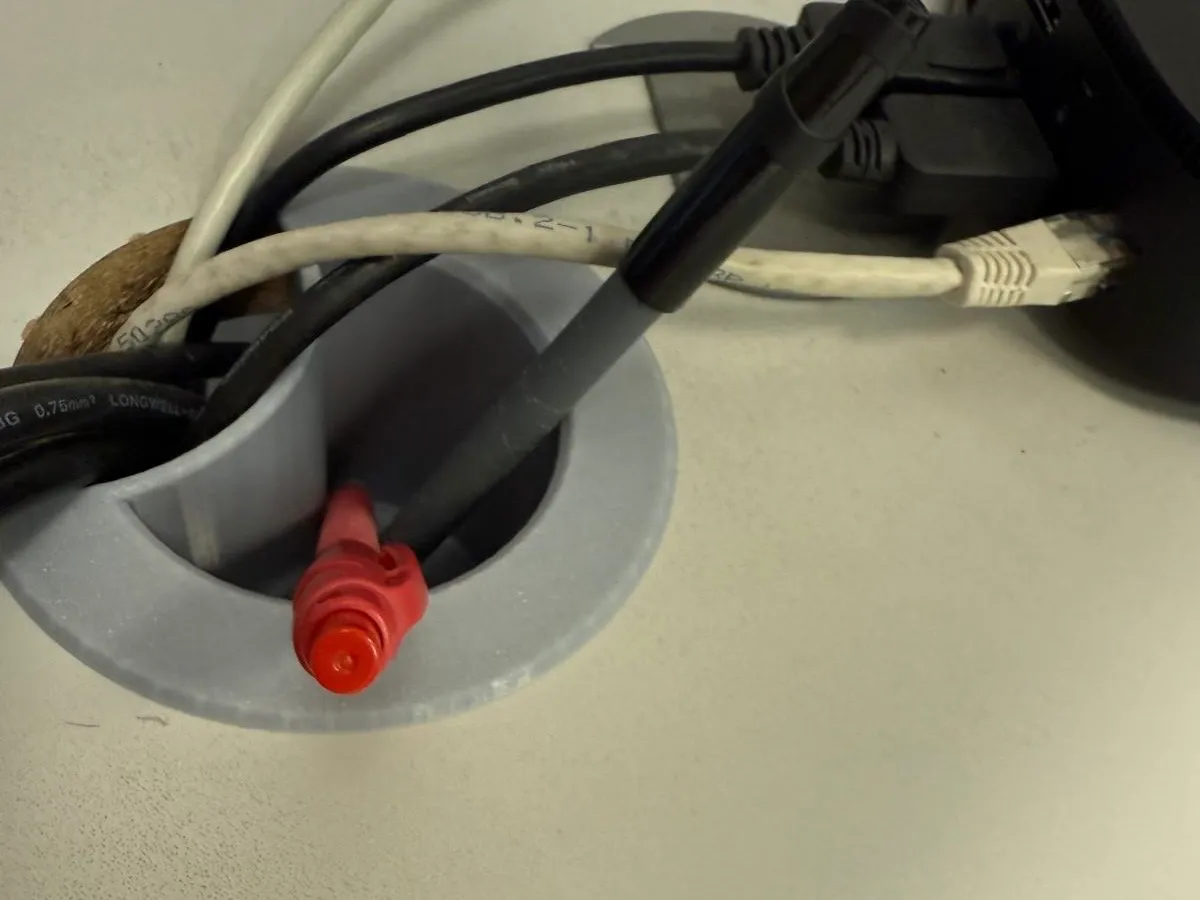 Desk Hole Pen Pot with Cable Cut-out - Free 3D Print Model - MakerWorld