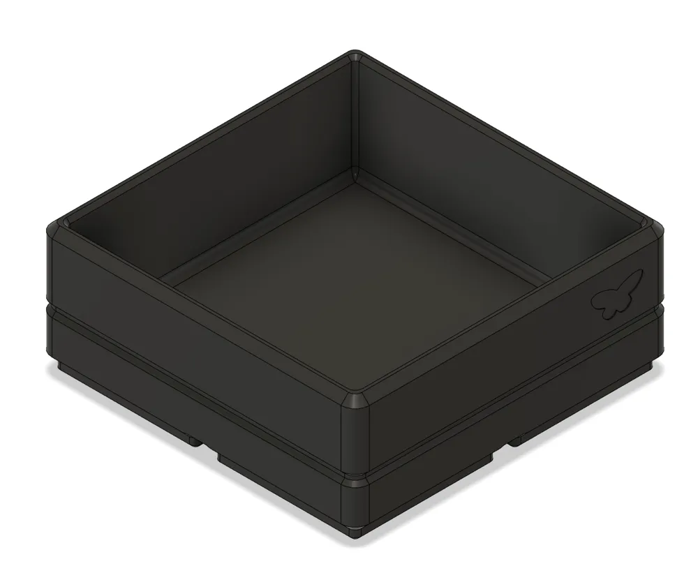 Gridfinity 2x2 Bin Aesthetic Black & Gold by Custom Kas - MakerWorld