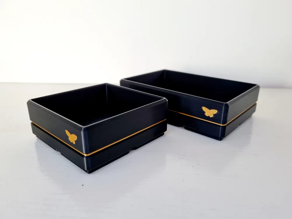 Gridfinity 2x2 Bin Aesthetic Black & Gold by Custom Kas - MakerWorld