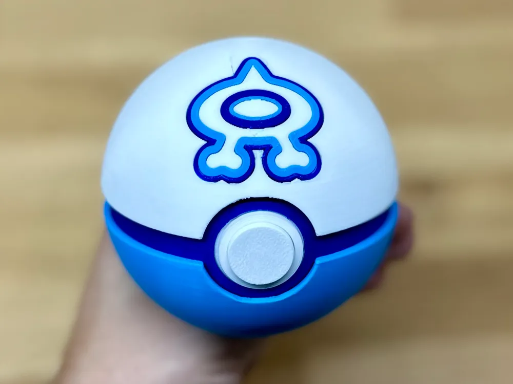 Team Aqua Great Ball - Pokemon-Pokeball Functional - Free 3D Print ...