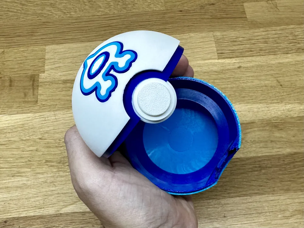 Team Aqua Great Ball - Pokemon-Pokeball Functional - Free 3D Print ...
