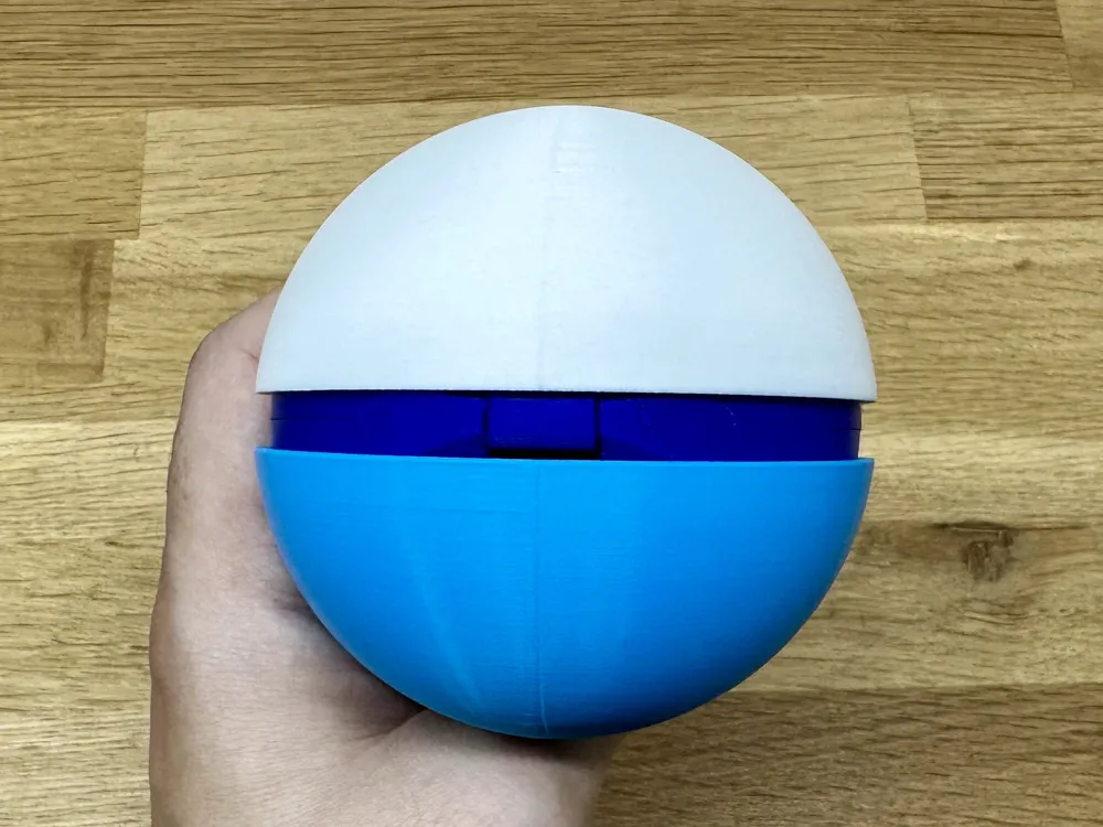 Team Aqua Great Ball - Pokemon-Pokeball Functional - Free 3D Print ...