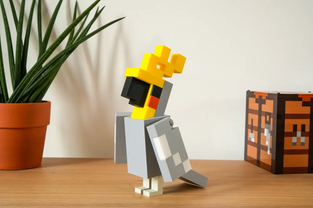 Minecraft parrot Gray - Free 3D Print Model - MakerWorld