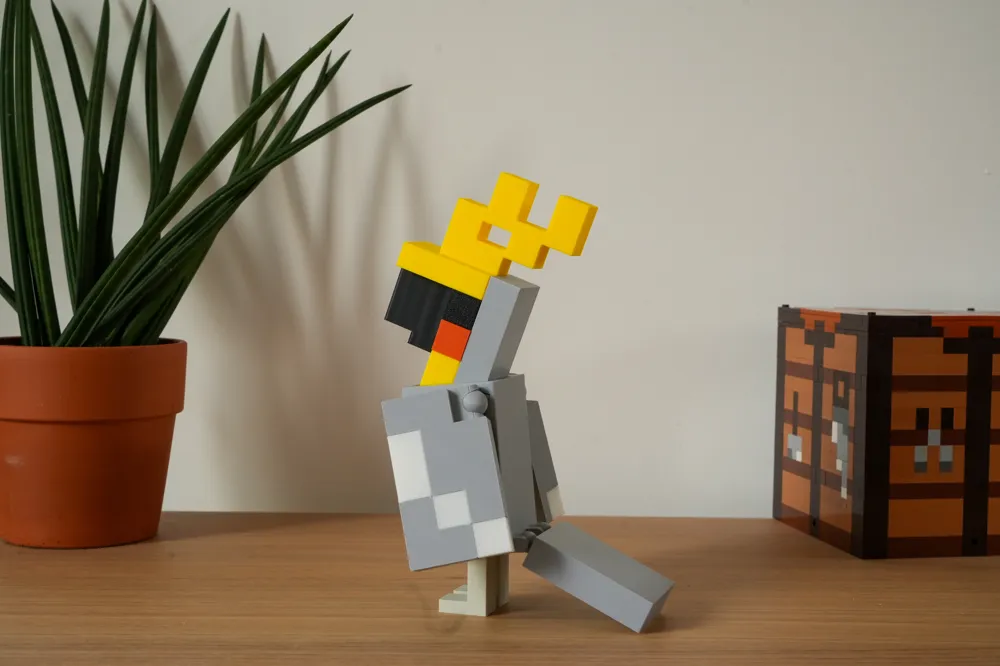 Minecraft parrot Gray - Free 3D Print Model - MakerWorld