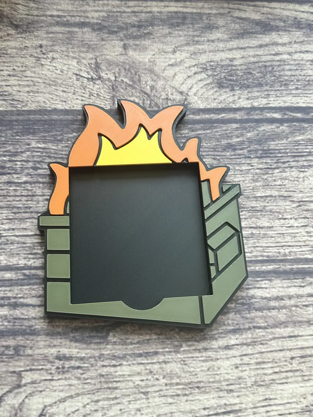 Dumpster fire sticky notepad holder - Free 3D Print Model - MakerWorld