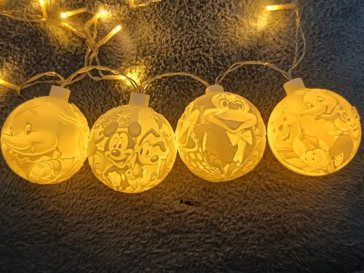 Disney Lithophane Christmas Baubles by 3D Up MakerWorld: Download Free ...