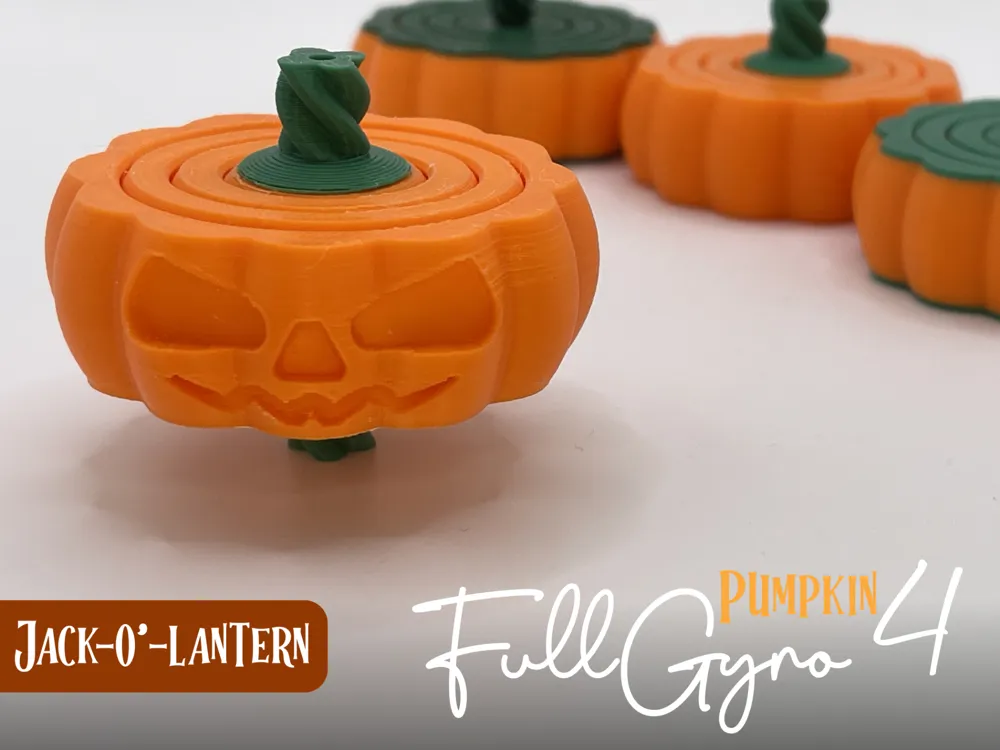 FullGyro4 Pumpkin Fidget Spinner - Jack-o'-lantern by ...