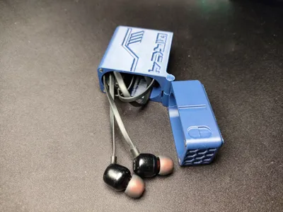 Cyberpunk / mecha box for storing things like earphones and keys by ...