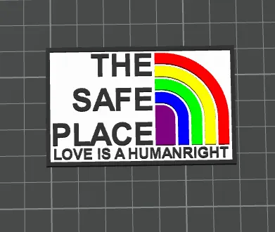 Rainbow Pride Sign Safe Place by Brix MakerWorld: Download Free 3D Models
