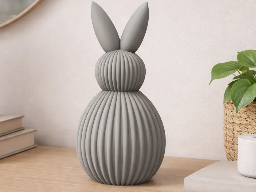Modern and soft decorative rabbit design - Free 3D Print Model - MakerWorld