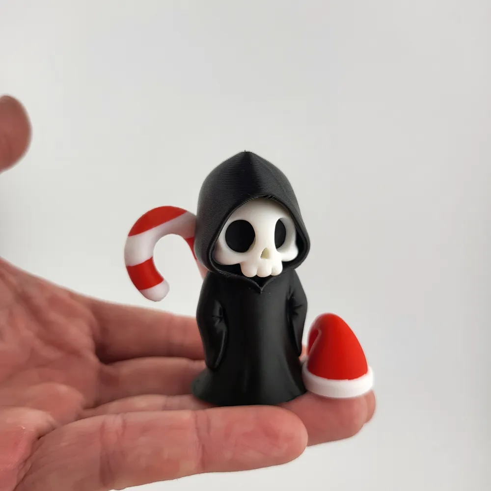 Grim Reaper Christmas Figurine Skeleton Holiday by Mad power MakerWorld ...