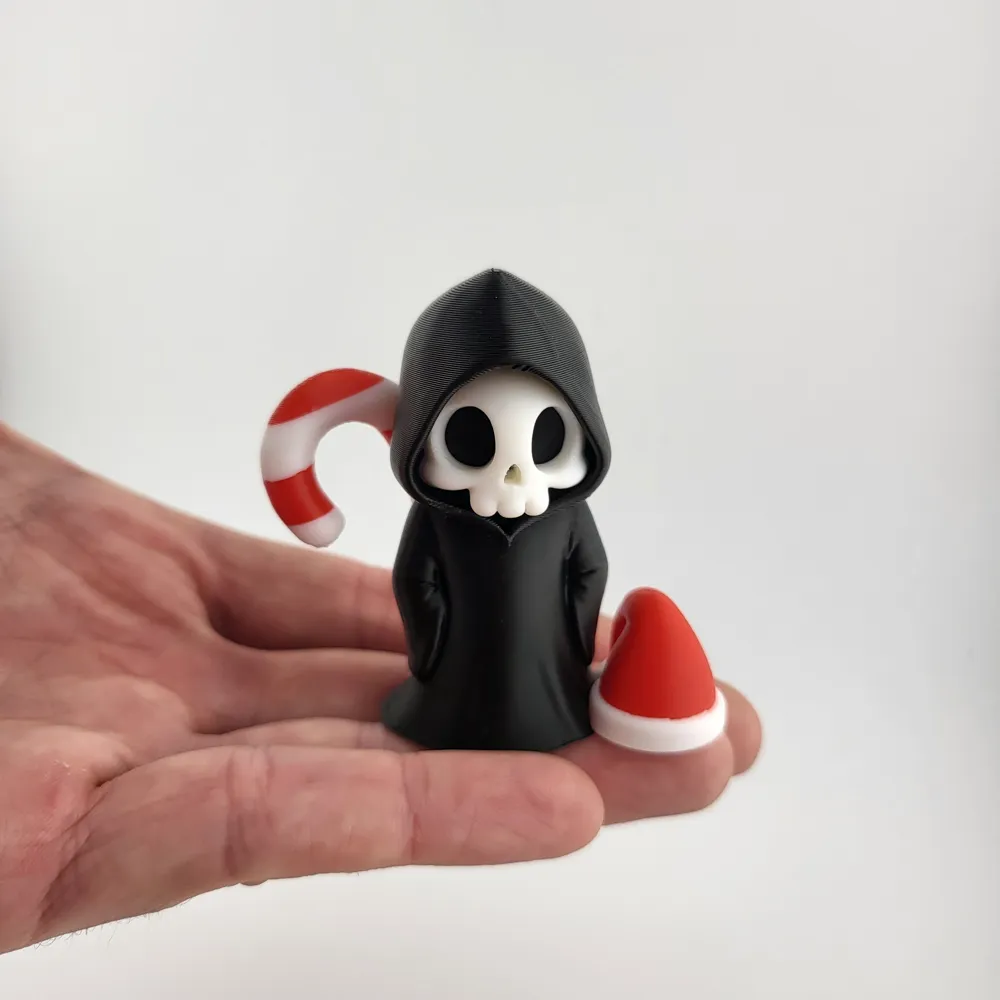 Grim Reaper Christmas Figurine Skeleton Holiday by Mad power MakerWorld ...