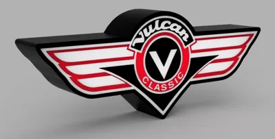Vulcan Motorcycles Emblem LED Lamp by BeeTee 3D - MakerWorld
