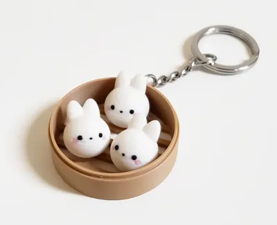 Bunny Bun Fidget Keychain (Dim Sum) - Valentine by Jefflynn MakerWorld ...