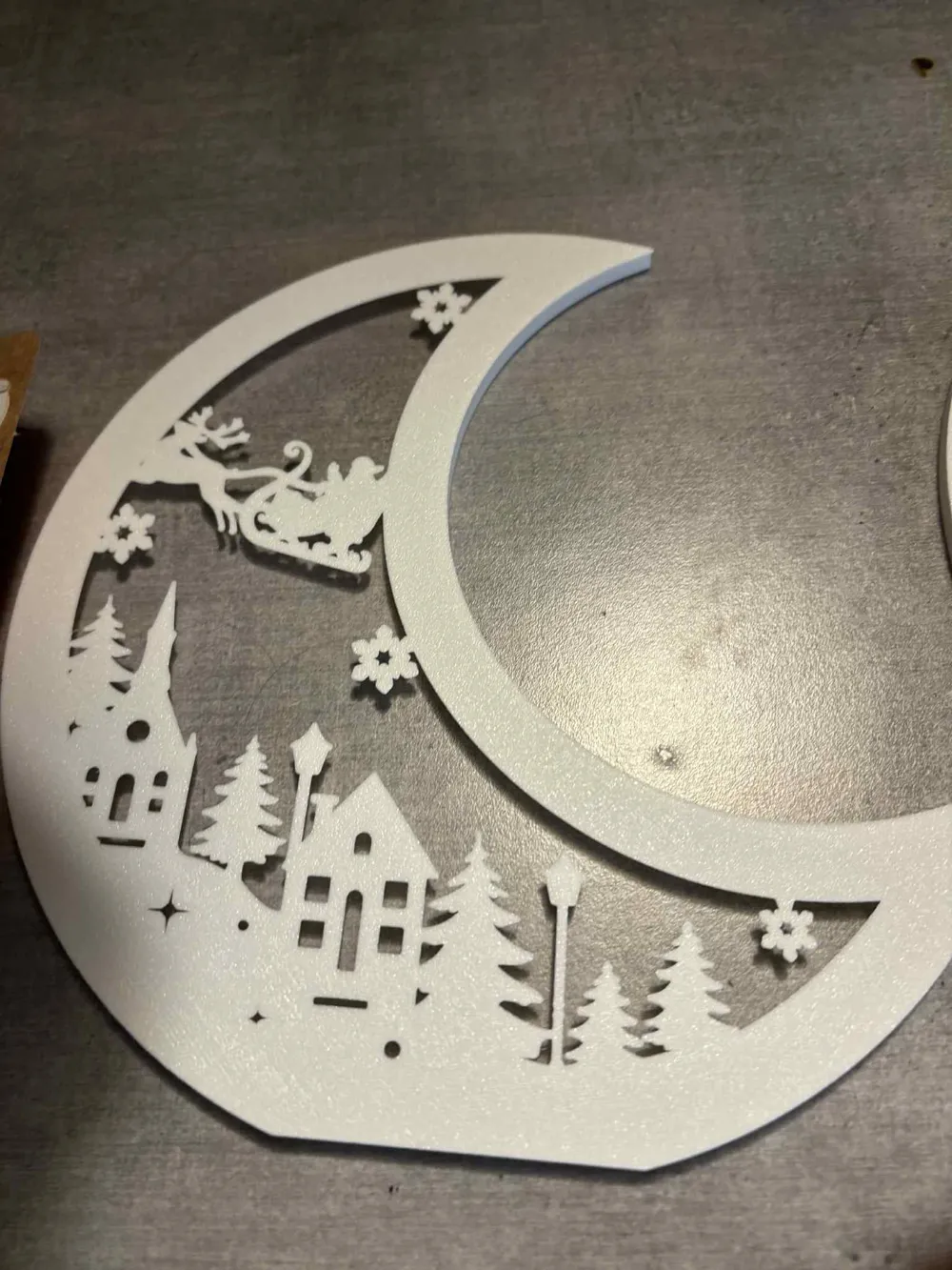 Christmas moon shadow box by tanguy MakerWorld: Download Free 3D Models