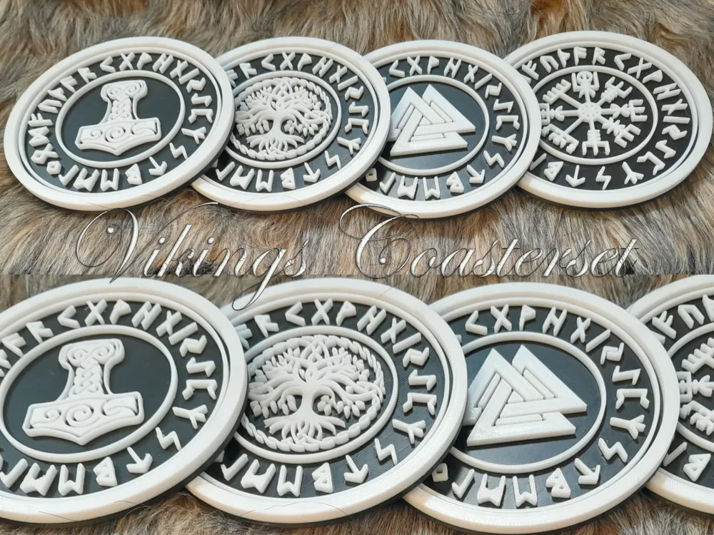 Vikings Coasterset - Free 3D Print Model - MakerWorld