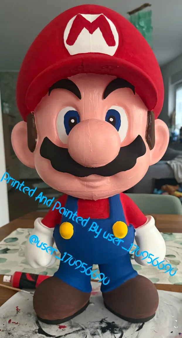 Life-Size Super Mario 3D Model - Free 3D Print Model - MakerWorld