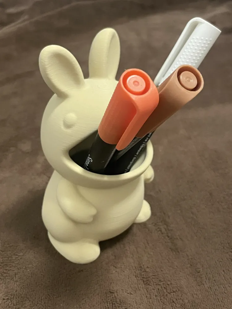 Rabbit Pen Holder - Free 3D Print Model - MakerWorld