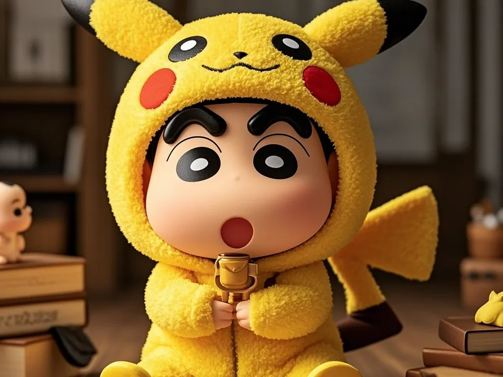 Pikachu Crayon Shinchan - Free 3D Print Model - MakerWorld