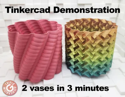 How to Make Spiral Vases - Tinkercad Demonstration by TripleGWorkshop ...