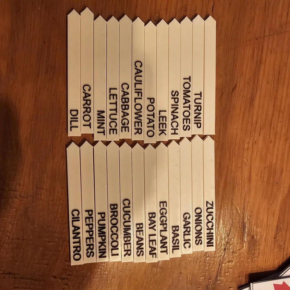 Vegetable name tags - Free 3D Print Model - MakerWorld