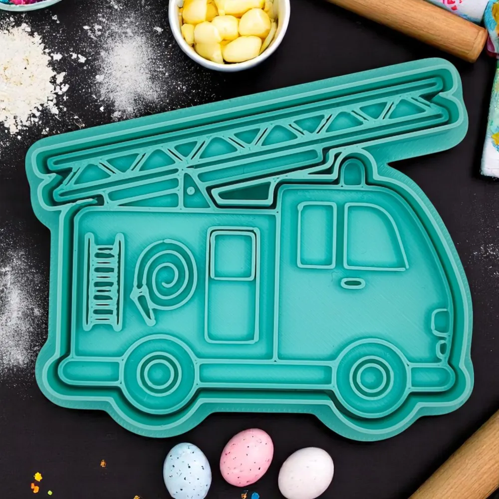 Firetruck cookie cutter - Free 3D Print Model - MakerWorld