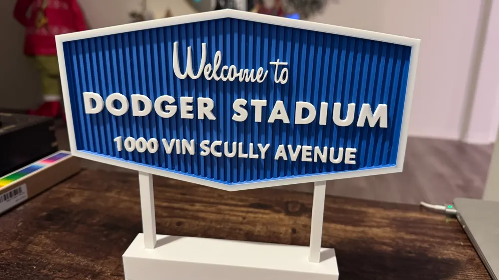 Dodgers Welcome Sign Remixed - Free 3D Print Model - MakerWorld