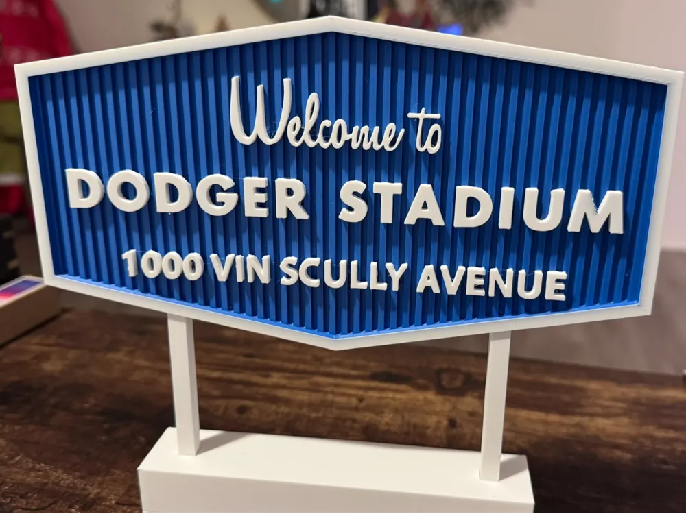 Dodgers Welcome Sign Remixed by PROMETHEUS MakerWorld: Download Free 3D ...