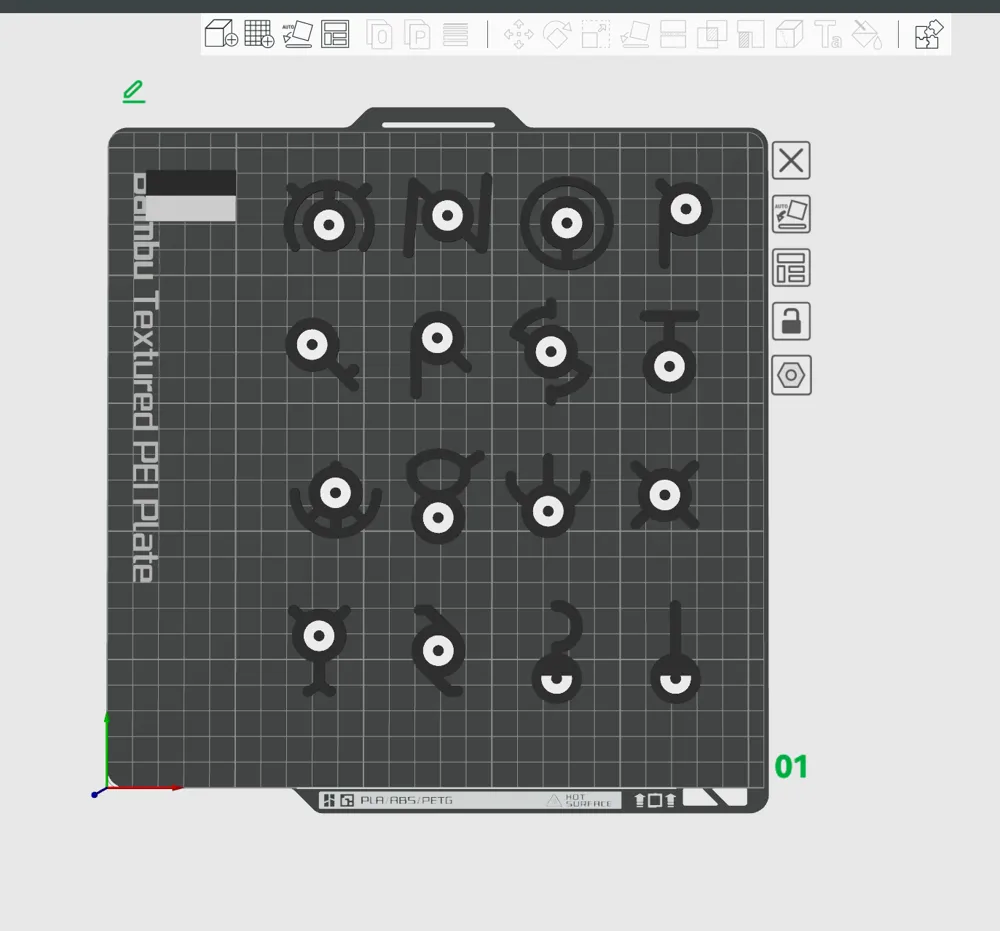 Unown Pokemon (type M to !) multi with AMS by Qmax3D - MakerWorld