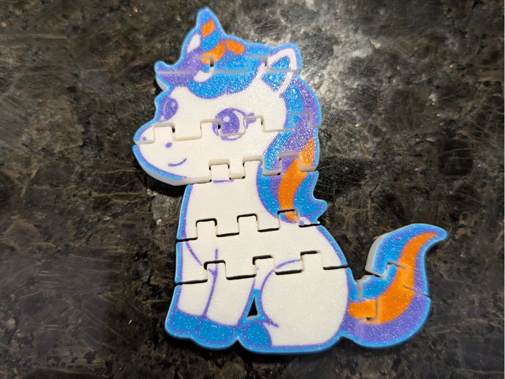 Cute Baby Unicorn Flexi - Free 3D Print Model - MakerWorld