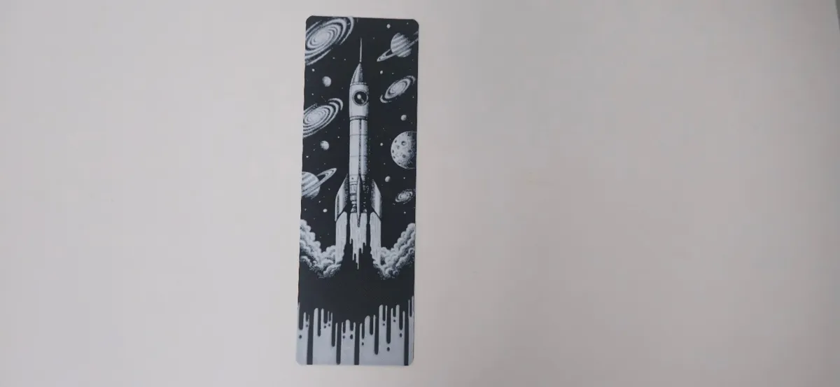 Rocket Ship Launching Outer Space Bookmark - Free 3D Print Model ...