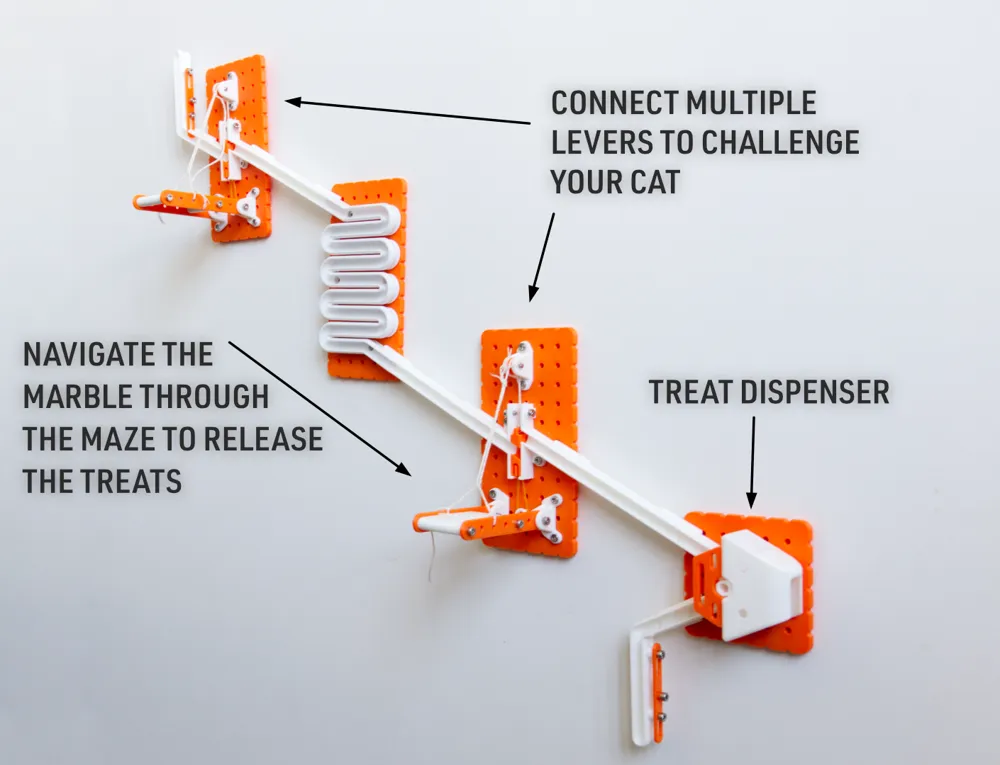 Meowballs: A Marble Run Treat Dispenser by SAAK.Studio MakerWorld: Download Free 3D Models