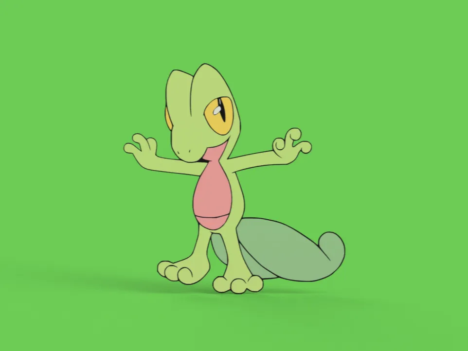 Treecko Wall Art by Sitsero - MakerWorld